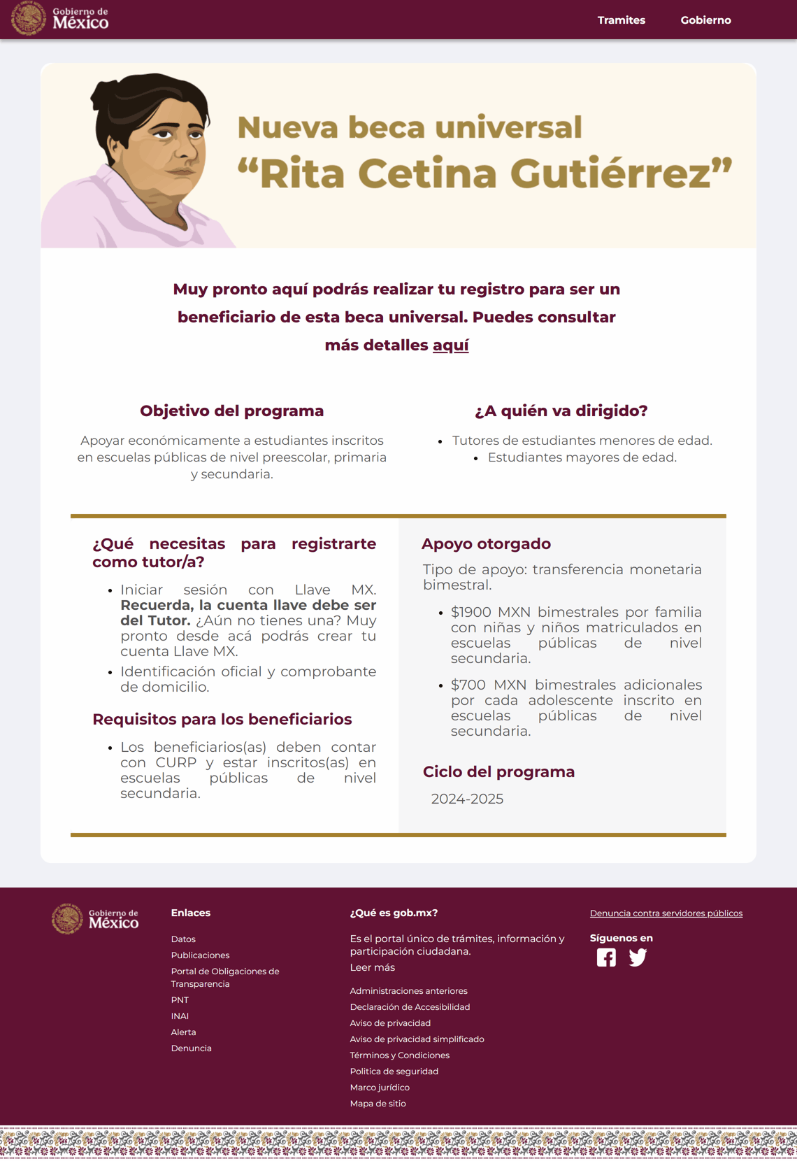 Registro Beca Rita Cetina Gutiérrez Registro Beca Rita Cetina Gutiérrez